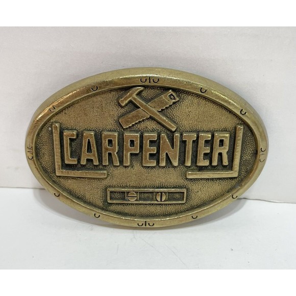 Baron Buckles | Accessories | 979 Vintage Carpenter Brass Belt Buckle W ...